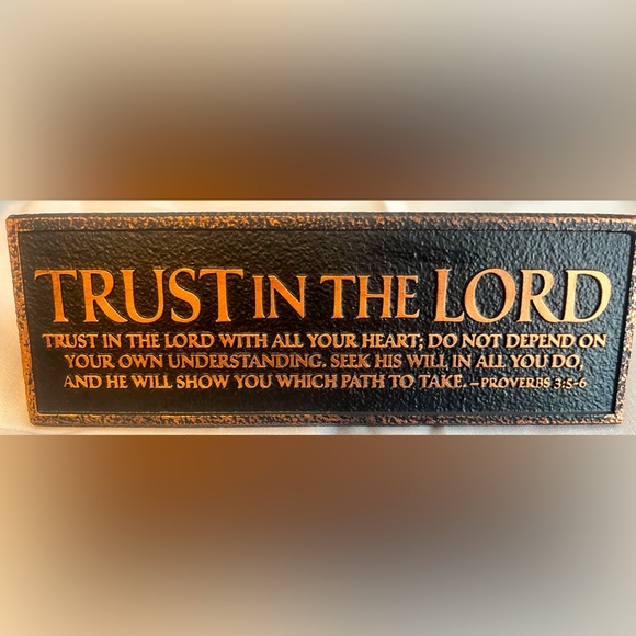 Office | Trust In The Lord Desk Sign | Poshmark